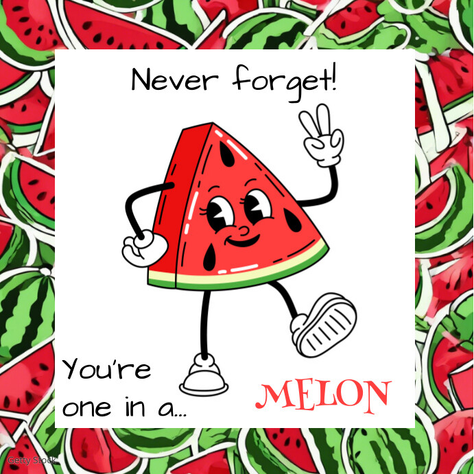 Plantilla de Joyful Watermelon Encouragement Post | PosterMyWall