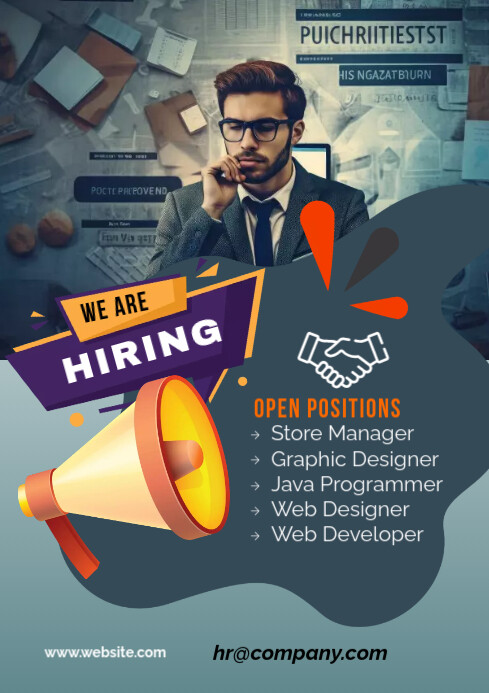 Joyful We Are Hiring Flyer A2 Template | PosterMyWall