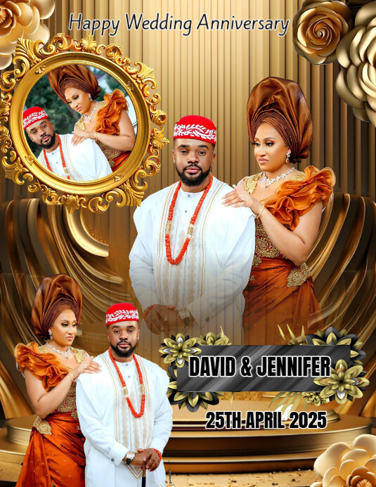 Joyful Wedding Anniversary Flyer Flyer (us Letter) Template | PosterMyWall