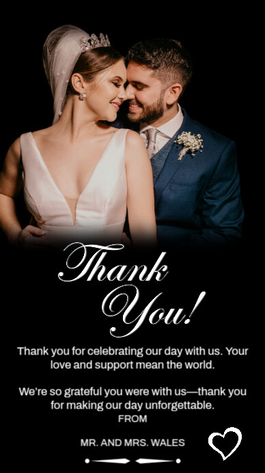 Copy of Joyful Wedding Appreciation Card Digital Display (9:16 ...