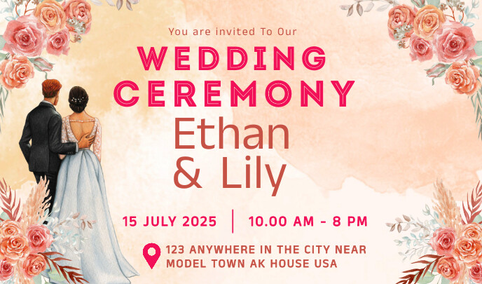 Plantilla de Joyful Wedding Ceremony Tag | PosterMyWall