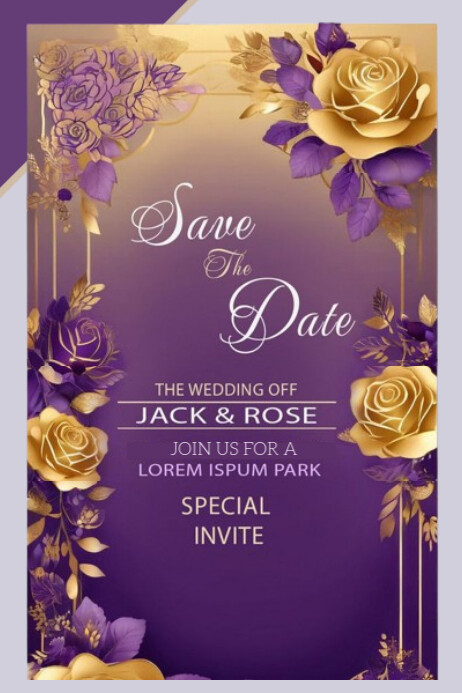 Joyful Wedding Invitation Card Poster Template | PosterMyWall