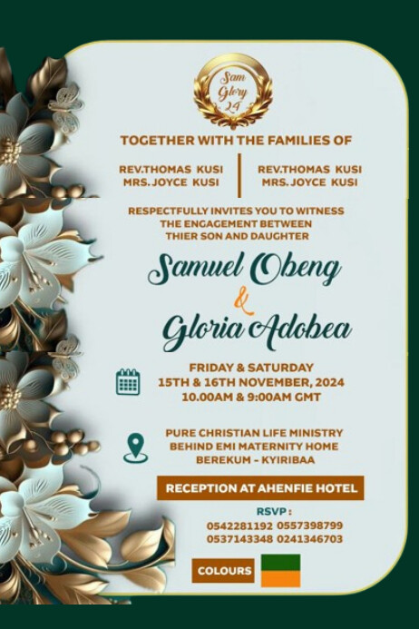 Joyful Wedding Invitations Card Poster Template | PosterMyWall