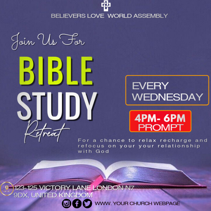 Copy of Joyful Wednesdaybiblestudymidweek Service Instagram Post ...