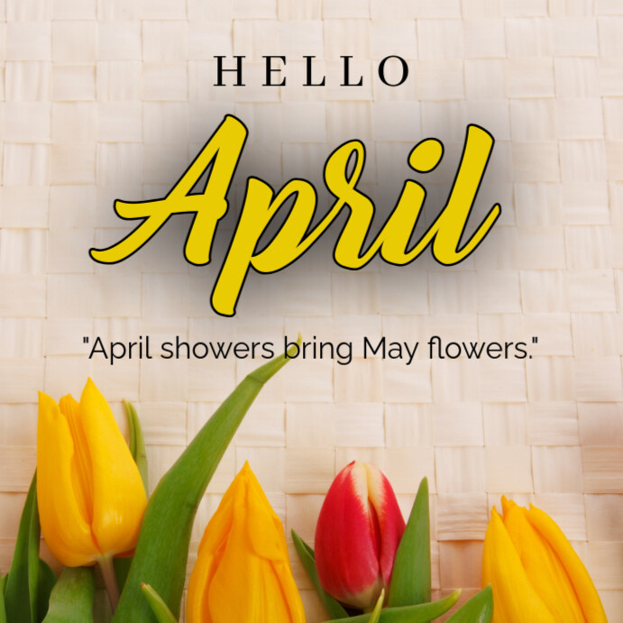 Joyful Welcome April Wishes And Hello April Greeting Cards Instagram ...