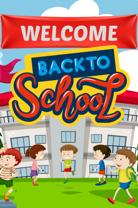 Joyful Welcome Back To School Poster Template | PosterMyWall