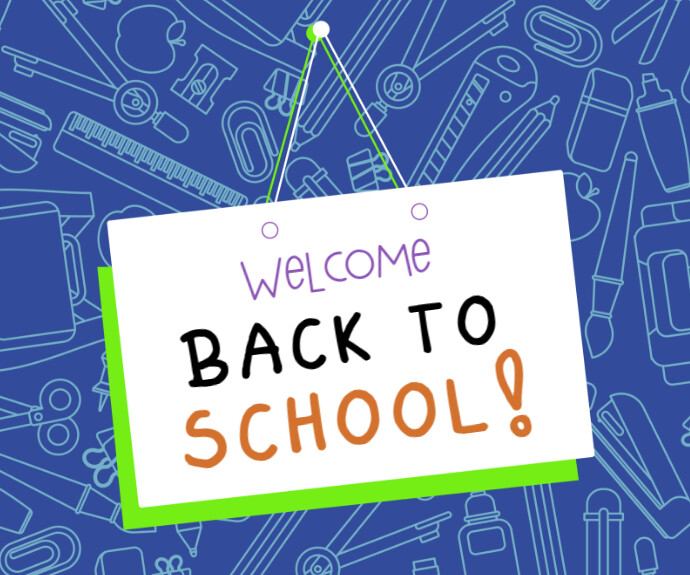 Joyful Welcome Back To School Posters Medium Rectangle Template ...