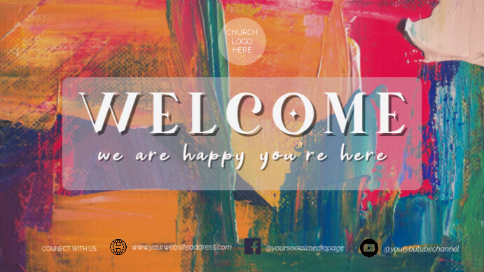 Joyful Welcome Digital Display (16:9) Template | PosterMyWall