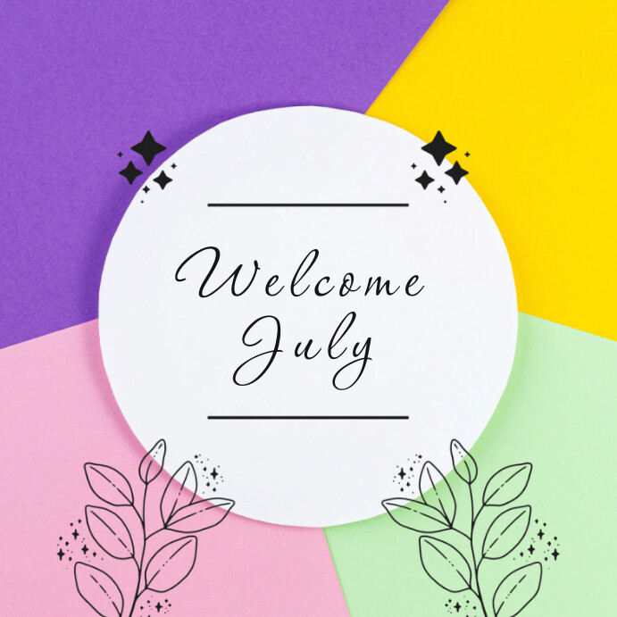 Joyful Welcome July Instagram Post Template | PosterMyWall