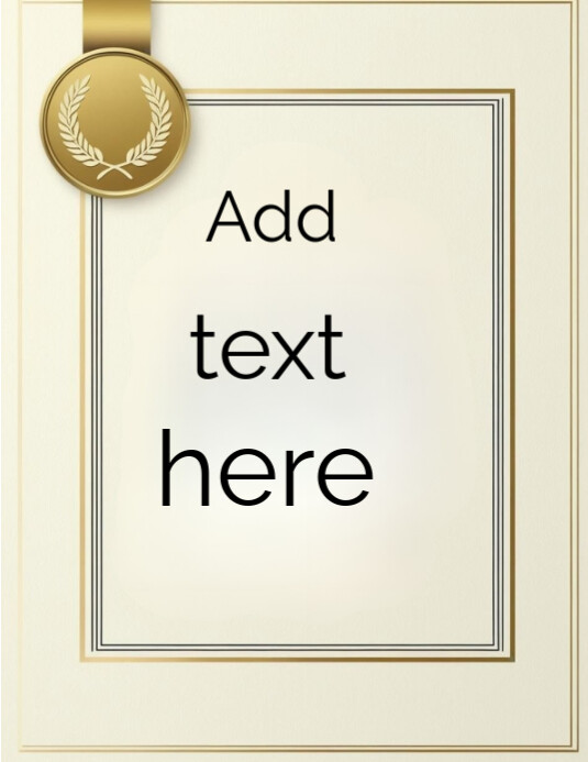 Joyful White Certificate Award Template Flyer (us Letter) | PosterMyWall