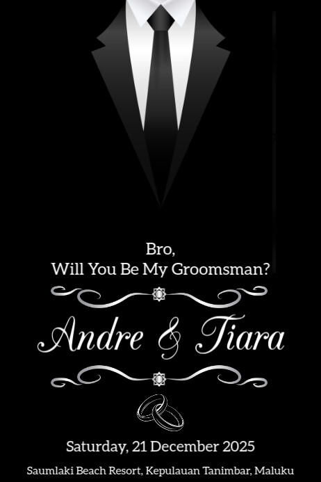 Joyful Will You Be My Groomsman Poster Template | PosterMyWall