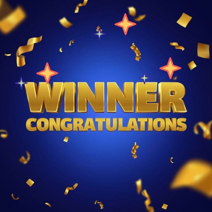 Copy of Joyful Winner Congratulation Instagram Post | PosterMyWall