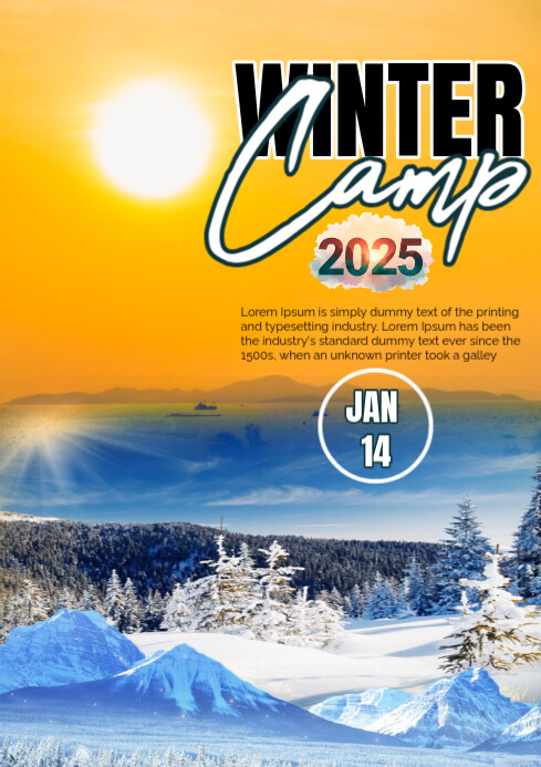 Joyful Winter Camp Poster A1 Template | PosterMyWall