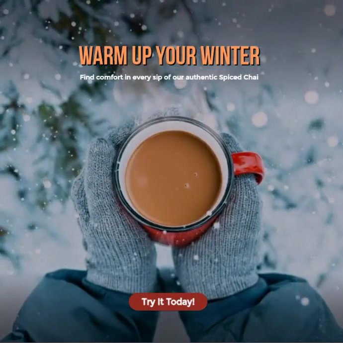 Joyful Winter Coffee Shop Menu & Promo Instagram Post Instagram Post ...