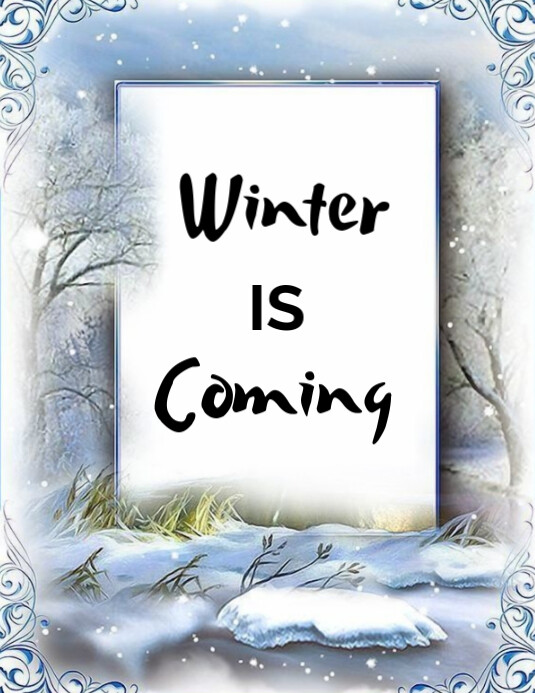 Joyful Winter Is Coming announcement Flyer (us Letter) Template ...