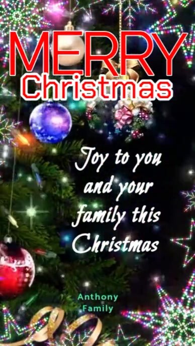 Joyful Wishing You Merry Christmas Instagram Story Template | PosterMyWall