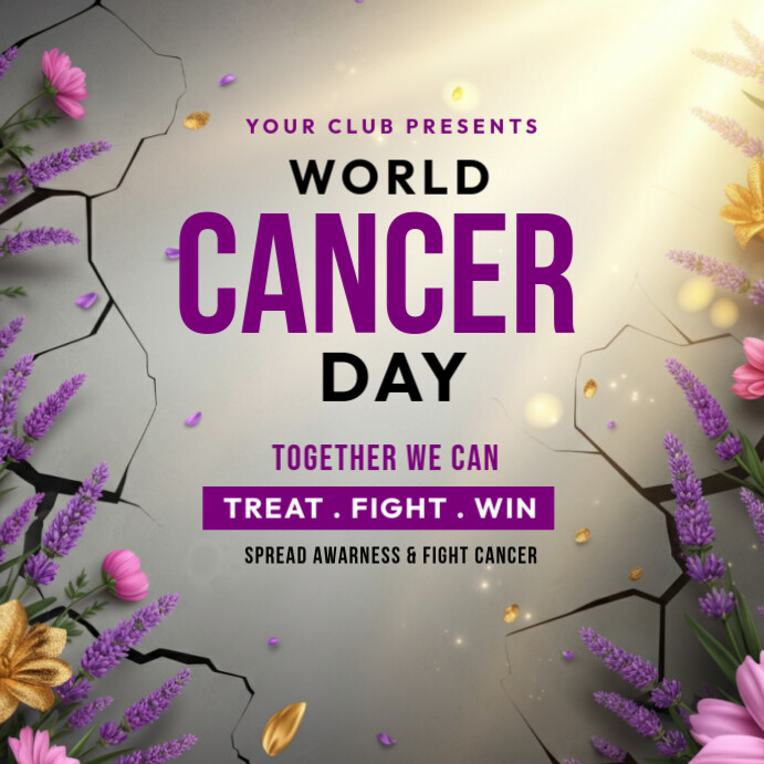 Copy of Joyful World Cancer Day Instagram Post | PosterMyWall