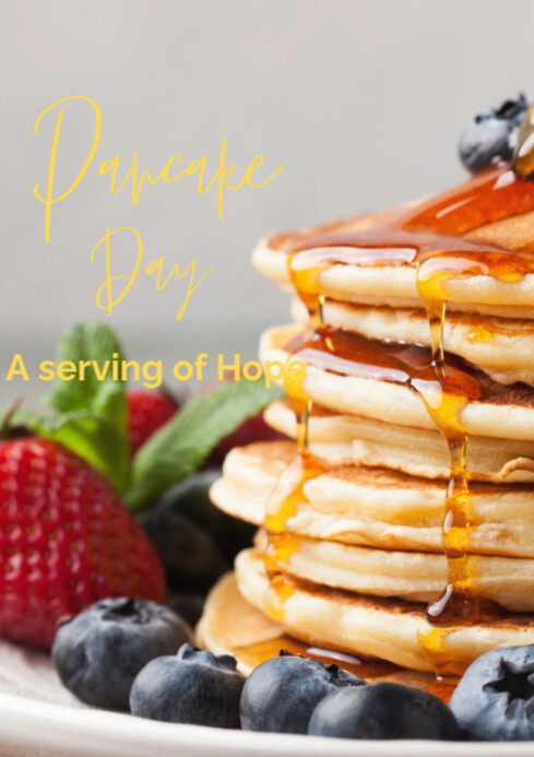 Copy of Joyful World Pancake Day A4 | PosterMyWall