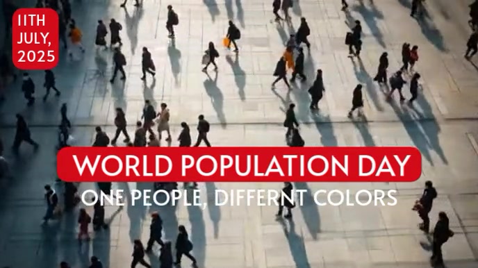 Joyful World Population Day Digital Display (16:9) Template | PosterMyWall