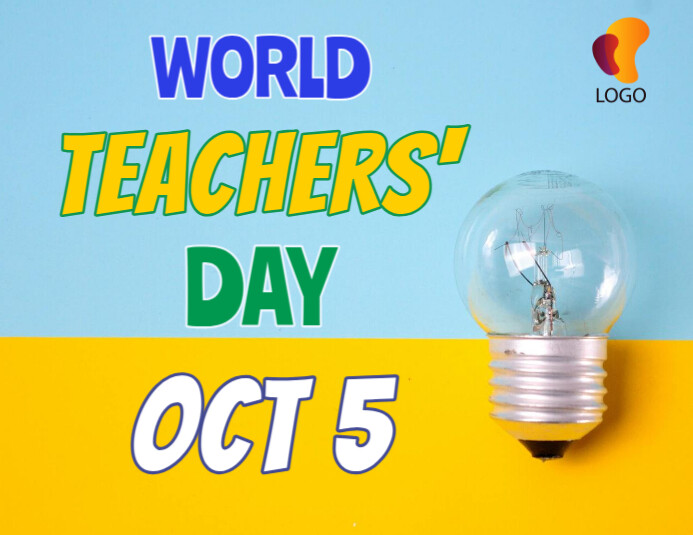 Szablon Joyful World Teachers Day October 5th Poster Social Media Post ...