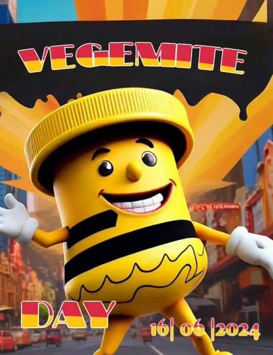 Joyful Yellow /red Vegemite Day Flyer (us Let Template | PosterMyWall