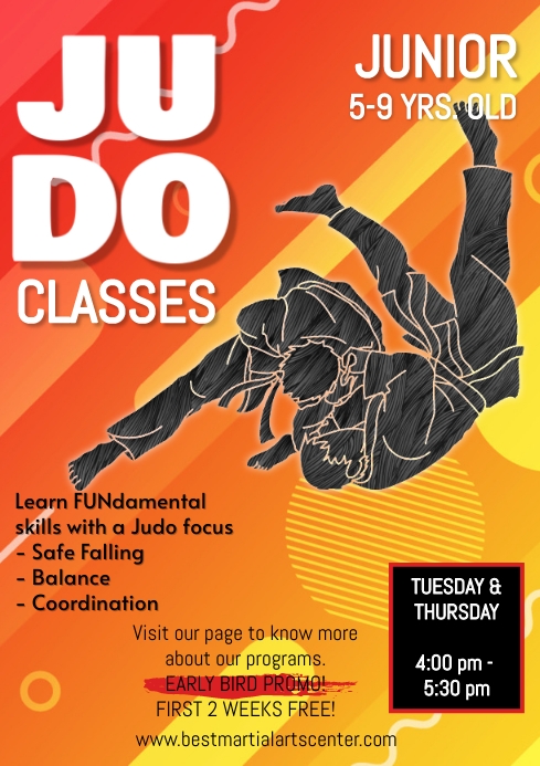 JUDO CLASS FLYER Template | PosterMyWall