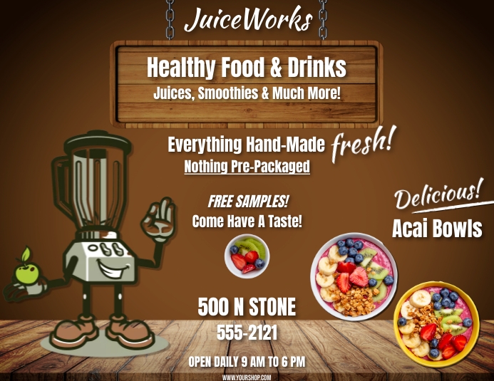 JUICE BAR Template | PosterMyWall