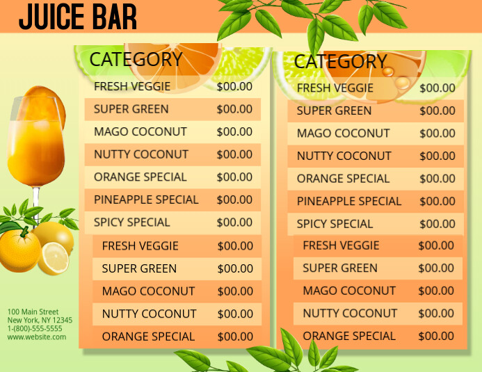 Juice Bar Template | PosterMyWall