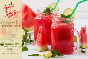 We Are Open Juice Bar Poster Template | PosterMyWall
