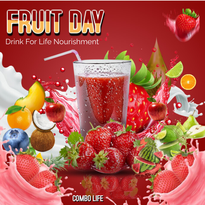 Juice Day Celebration Editable Flyer Template | PosterMyWall