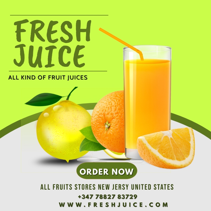 Juice Template | PosterMyWall