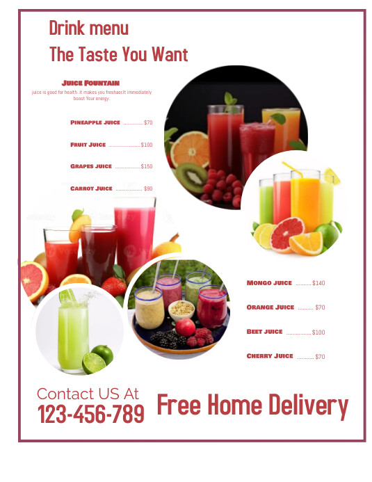 Juice manu different flavors Template | PosterMyWall