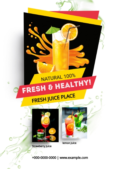 Juice Shop Menu Flyer Template | PosterMyWall