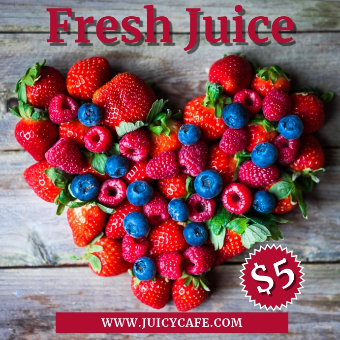 Juice Smoothie Bar Promotion Template | PosterMyWall