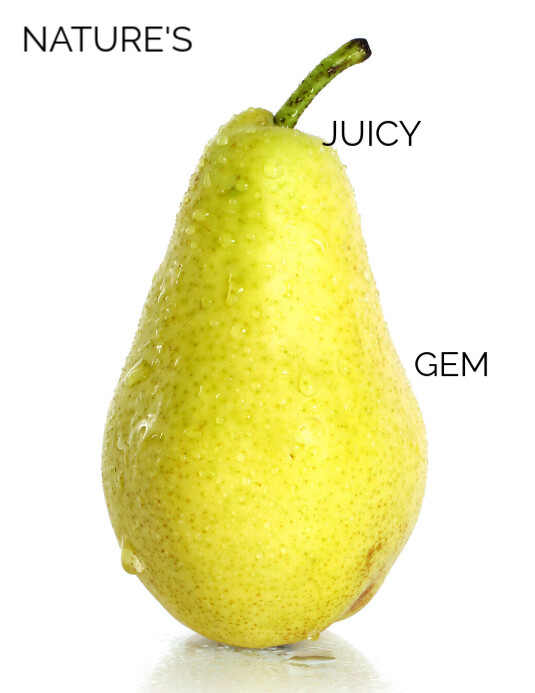 Copy of Juicy Pear Flyer (us Letter) | PosterMyWall
