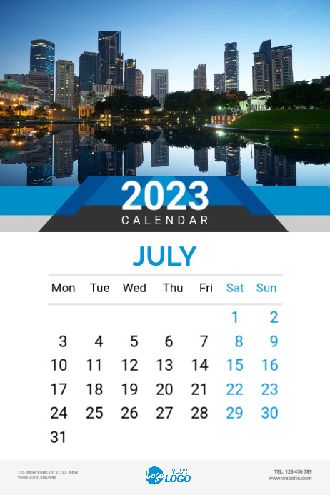 Copy of July 2023 Calendar Design | PosterMyWall