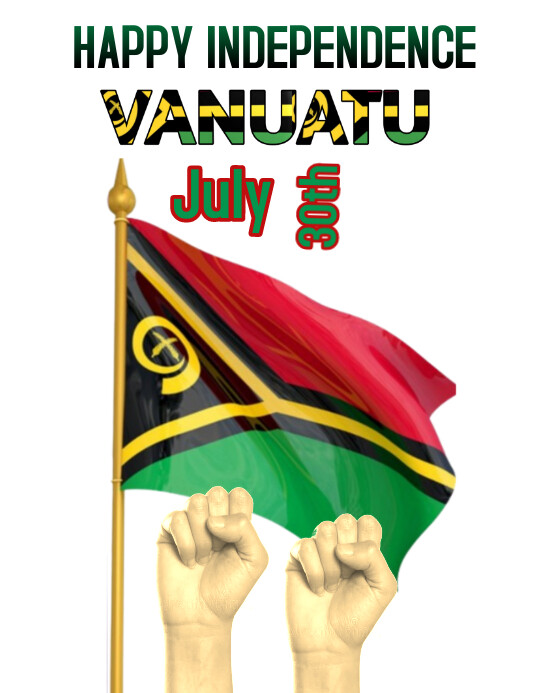 Copy of JULY 30TH VANUATU INDEPENDENCE GREETING CARD | PosterMyWall