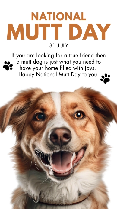 July 31 - National Mutt Day Template | PosterMyWall