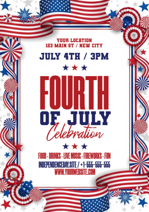 July 4th Party Invitation Template | PosterMyWall