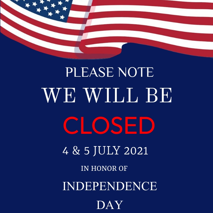 Plantilla de july 4th shop closed template | PosterMyWall