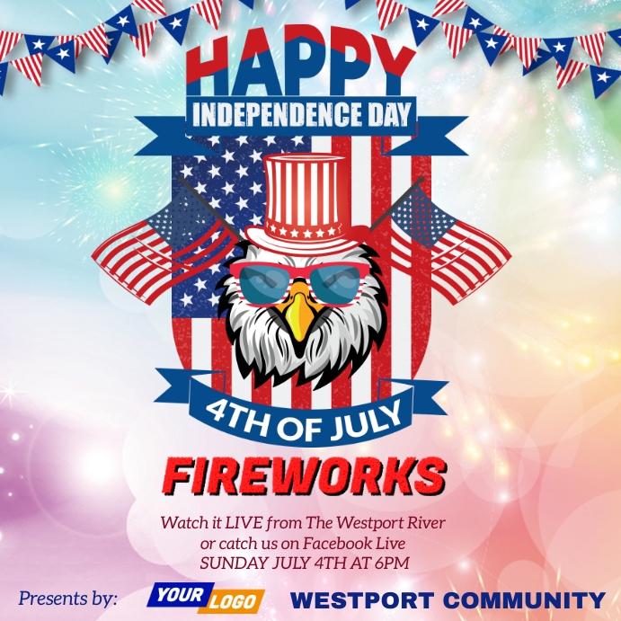 Copy of Multitone 4th of July Fireworks Invitation | PosterMyWall