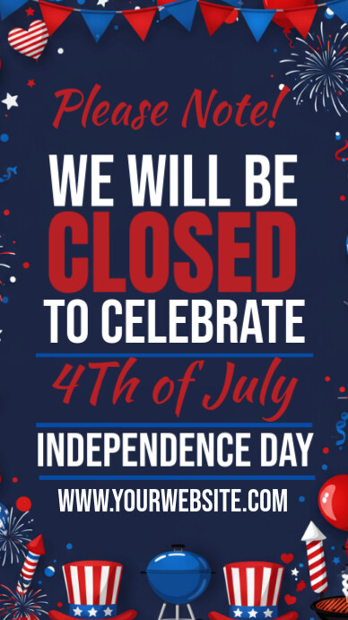 Copy of july 4th store announcement | PosterMyWall