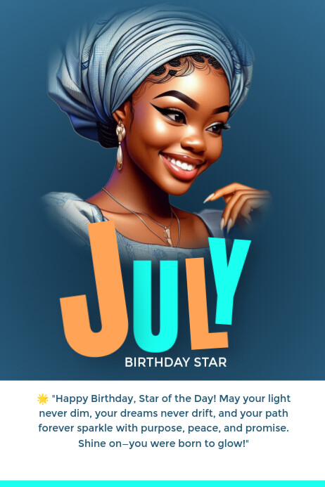 July birthday Template | PosterMyWall