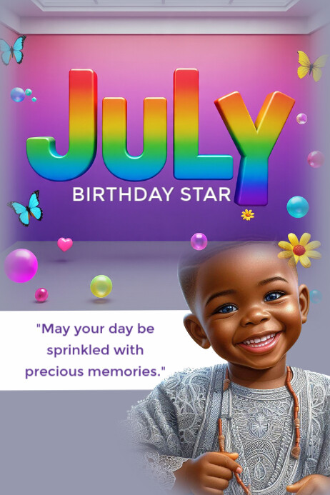 July birthday Template | PosterMyWall