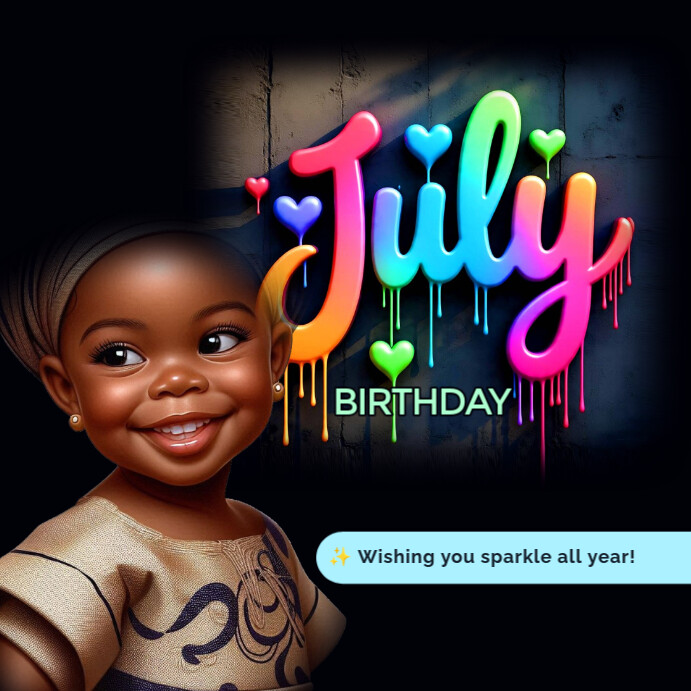 July birthday Template | PosterMyWall