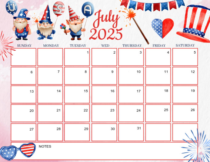Copy of July 2025 Calendar | PosterMyWall