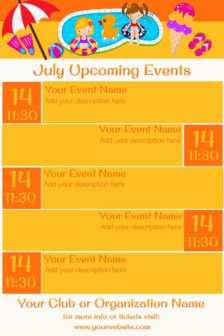 July Calendar by Paula Template | PosterMyWall