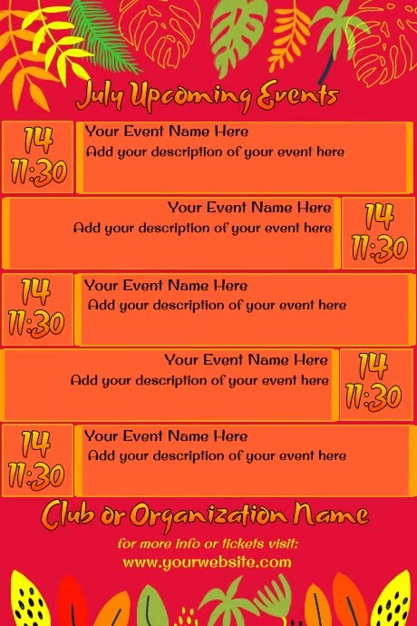 July Calendar by Paula Template | PosterMyWall