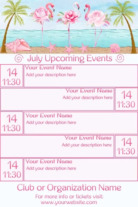 July Calendar by Paula Template | PosterMyWall