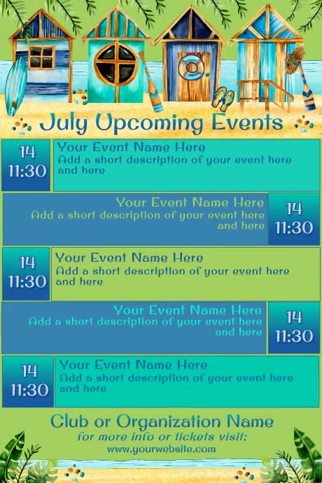July Calendar Template | PosterMyWall